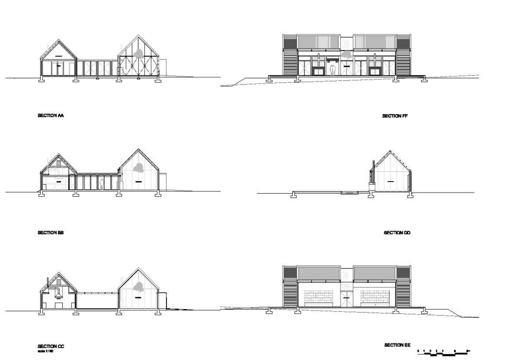 Architectural Drawings: Glorious Glass Gable Architecture in Section ...