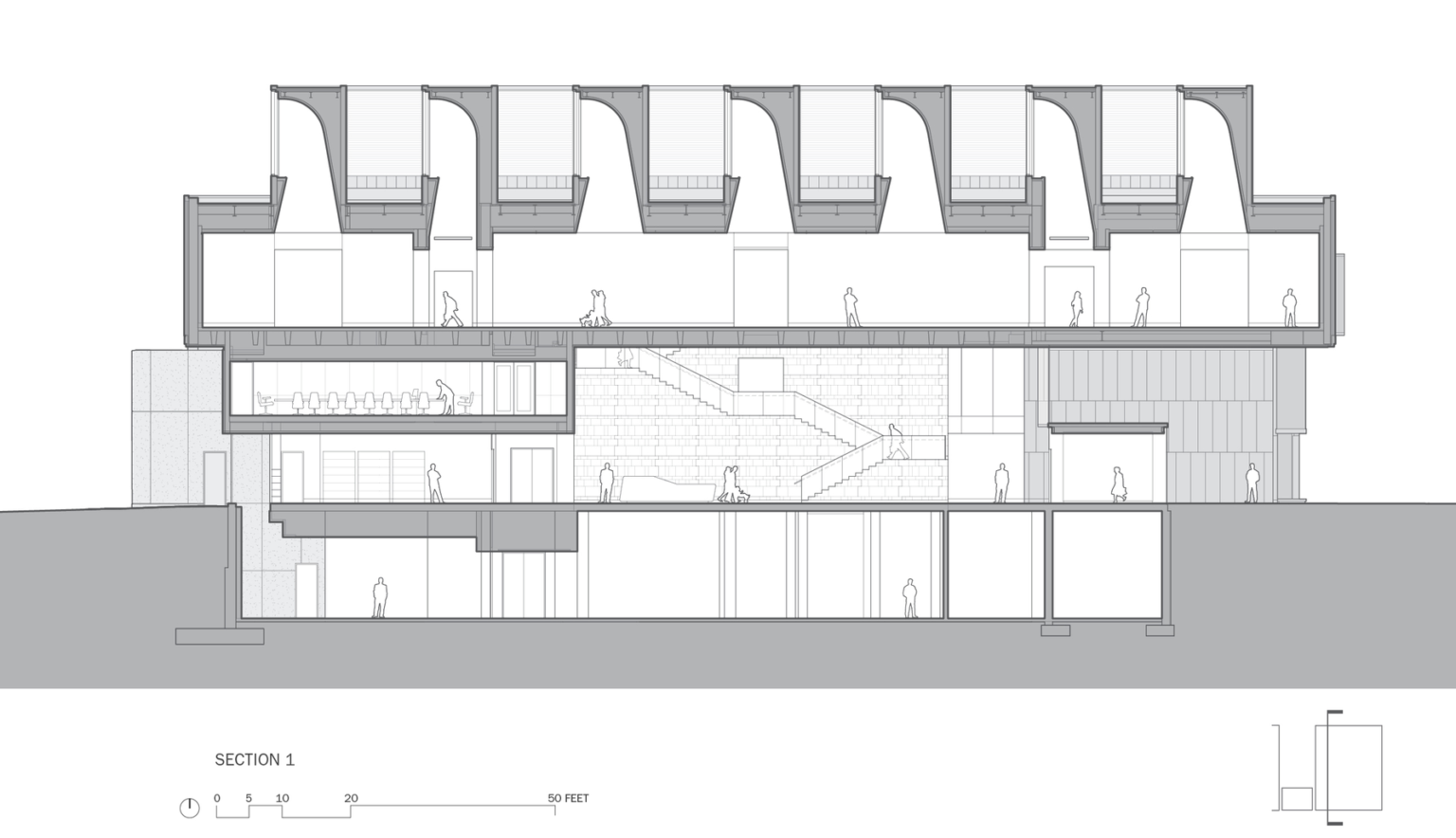 Architectural Drawings: 10 Section Drawings Revealing Modern Museums ...