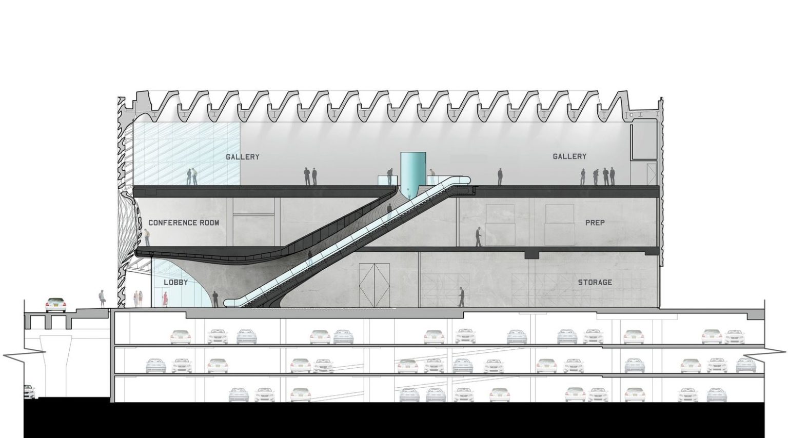 Architectural Drawings: 10 Section Drawings Revealing Modern Museums ...