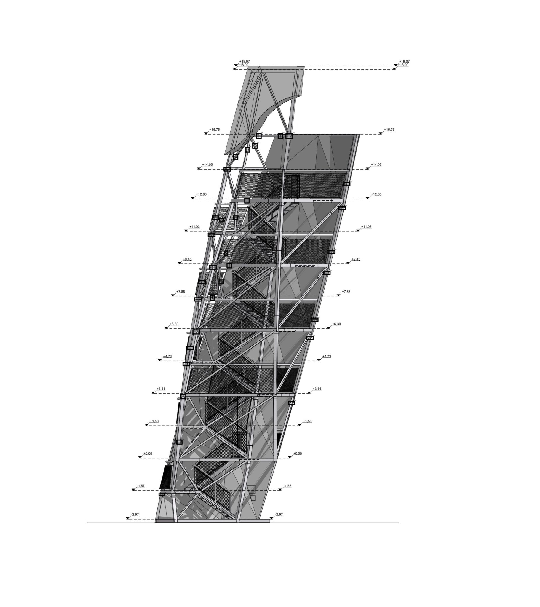 Architectural Drawings: 10 Iconic Observation Towers in Section ...
