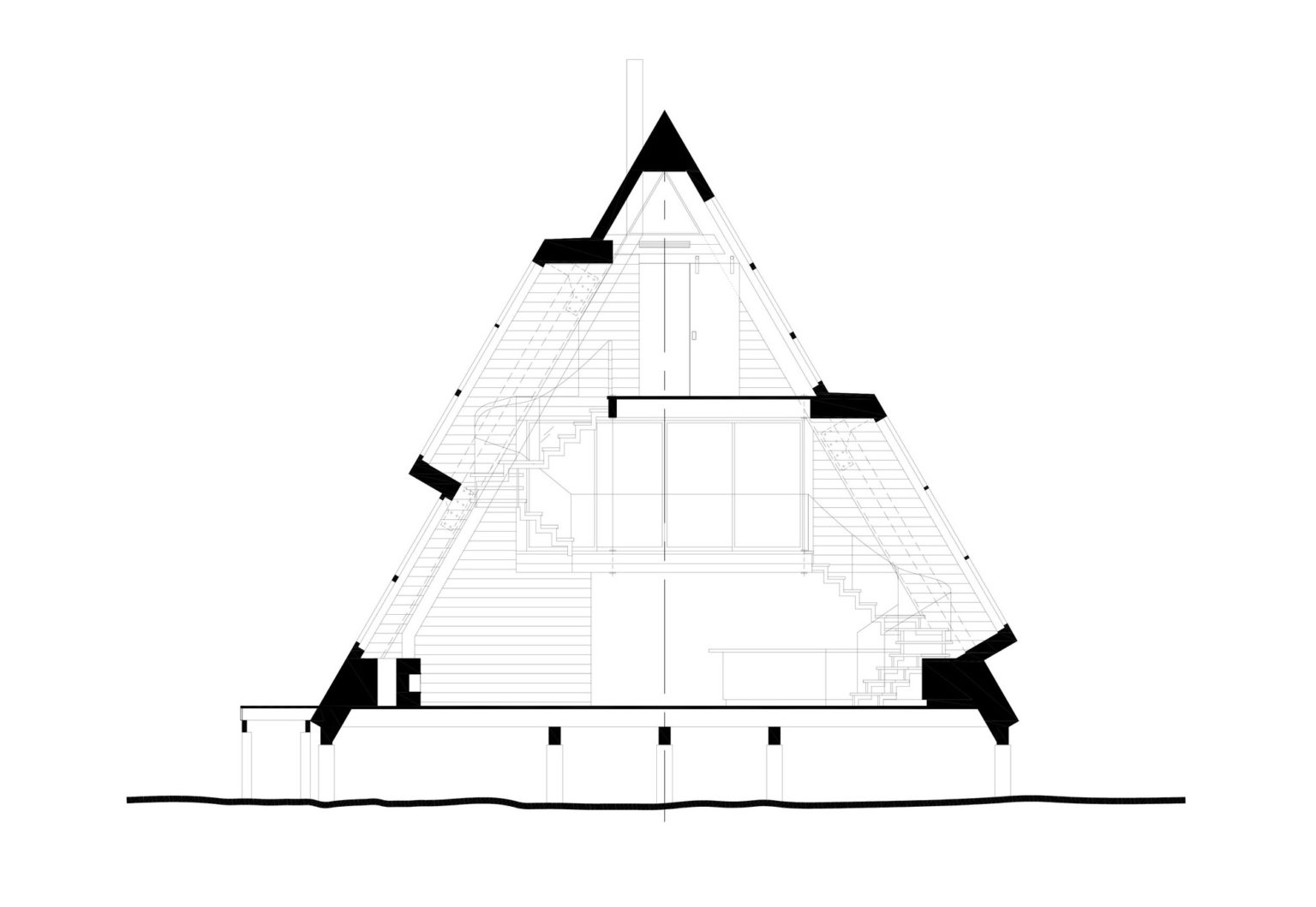 Architectural Drawings: A-Frame Homes in Section - Architizer Journal