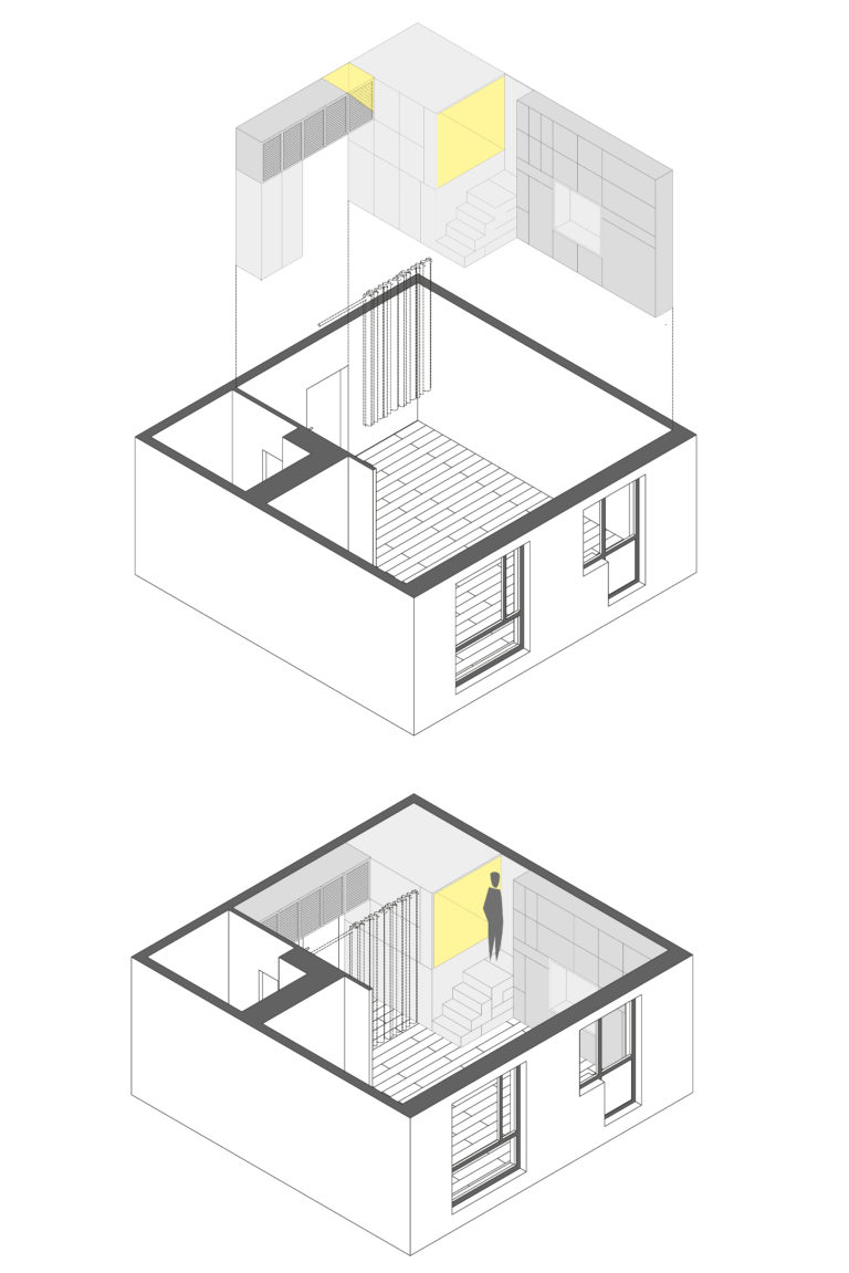 Architectural Diagrams: 10 Clever Storage Solutions for Tiny Apartments ...