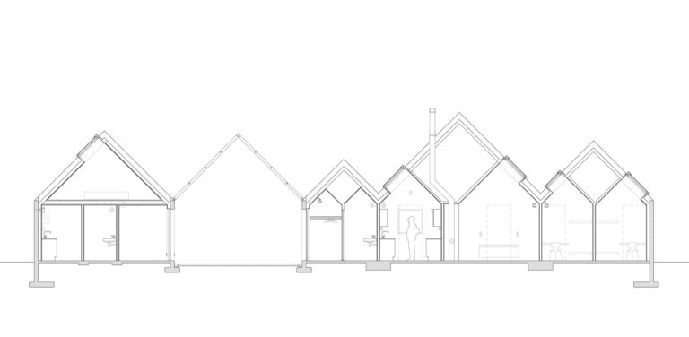 Architectural Drawings: Glorious Glass Gable Architecture in Section ...