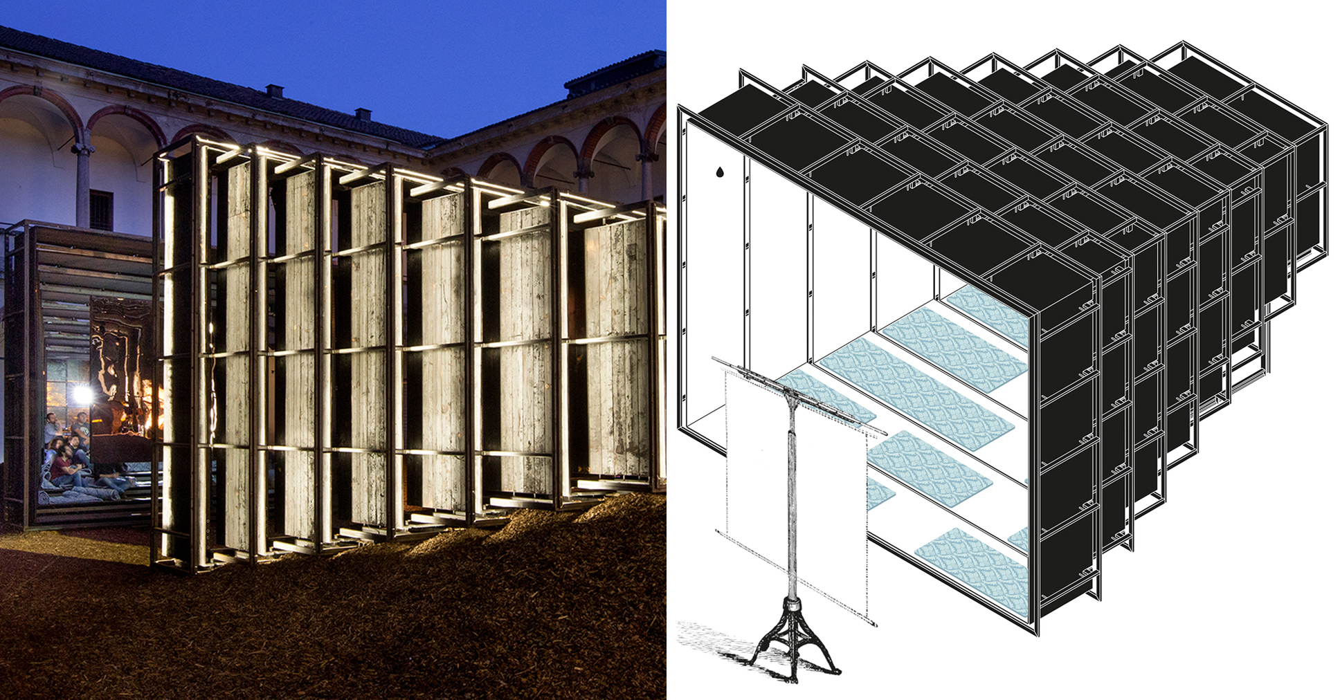 Building Beats: 7 Music Pavilions Designed in Axonometric and Section