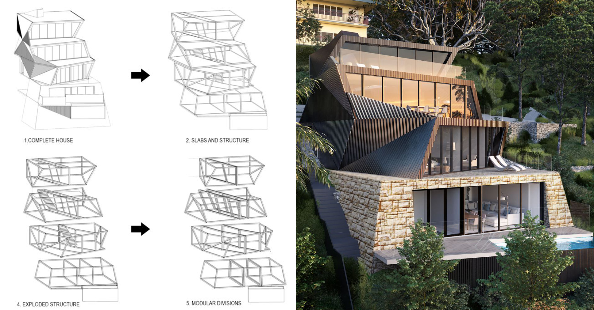 Tony Owen Partners Designs Modular 'Rubiks Cube' Switch House, Mosman ...